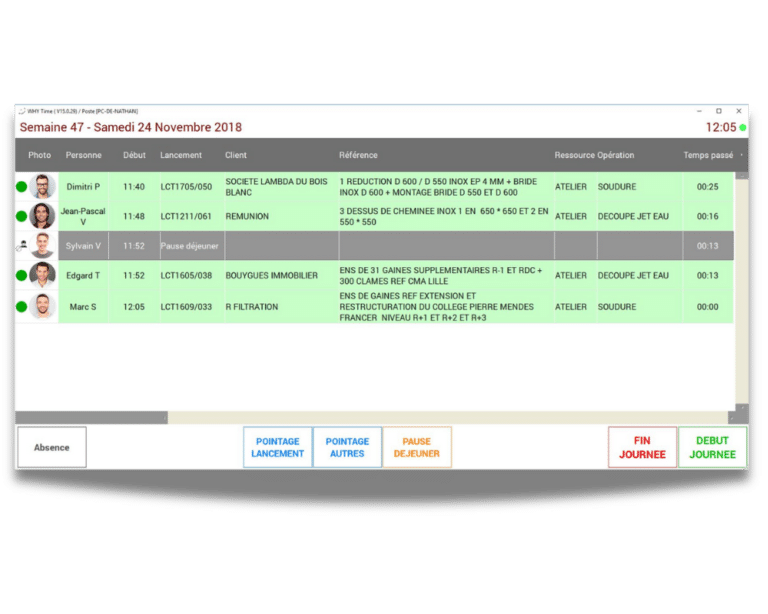 Pointeuse horaire atelier : Solution de pointage PME | WHY Time®