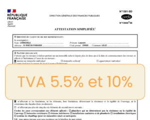 TVA à 5,5 % ou 10 % : tout savoir sur l’attestation simplifiée
